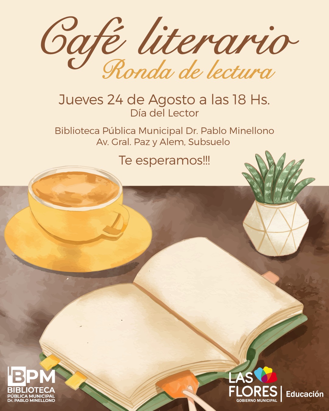 CAFÉ LITERARIO EN EL DÍA DEL LECTOR - LasFloresDigital